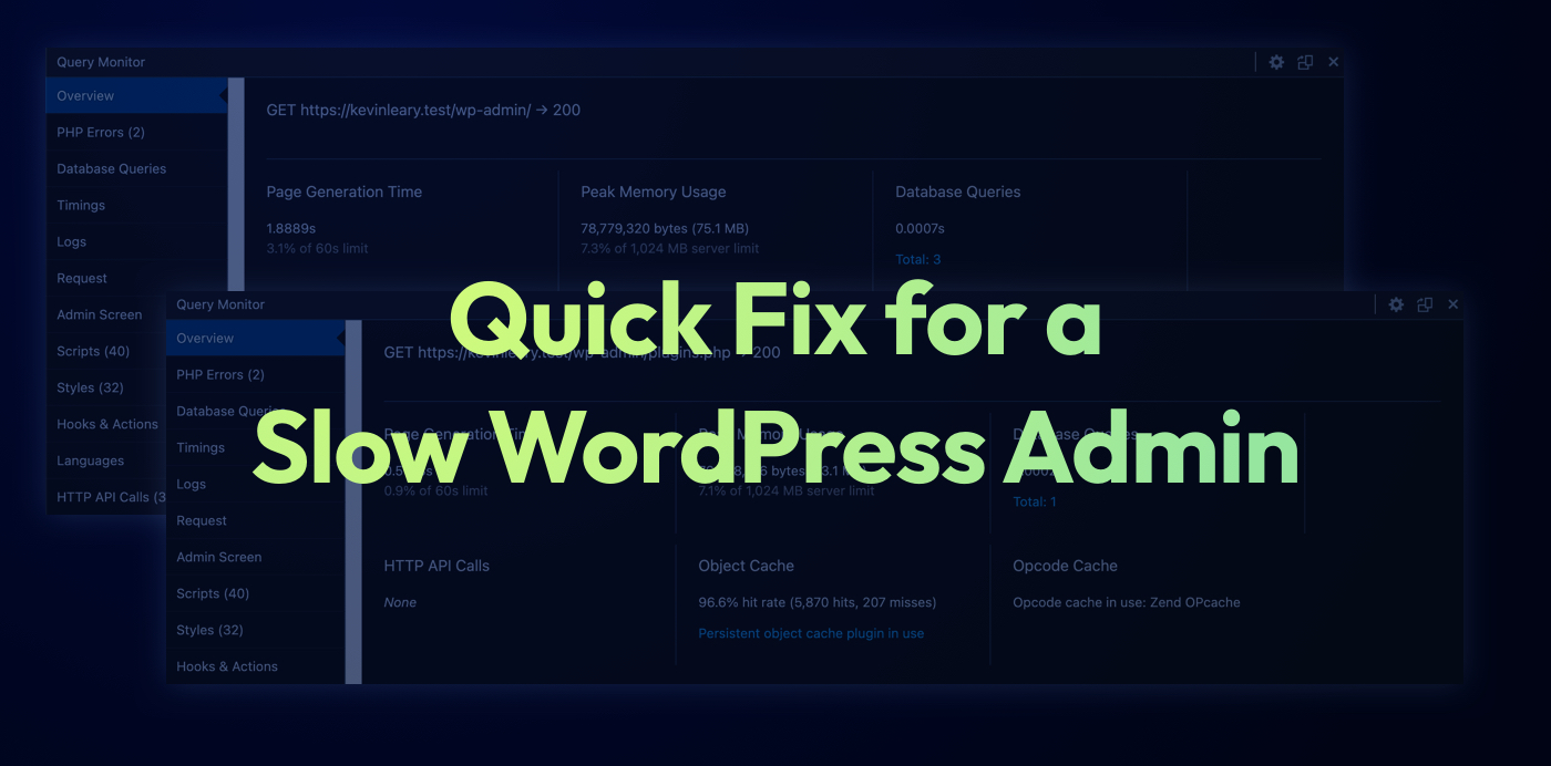 Kevinleary.net: Speed Up Your Slow WordPress Admin Dashboard (Quick Fix) Kevinleary.net: Speed Up Your Slow WordPress Admin Dashboard (Quick Fix)