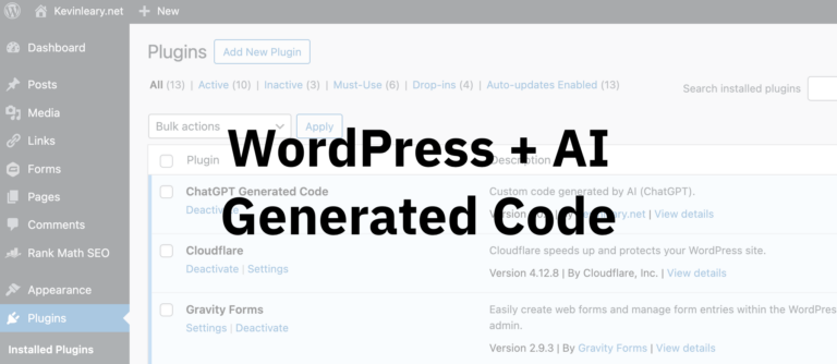 Kevinleary.net: Safely Adding AI Generated Code to WordPress