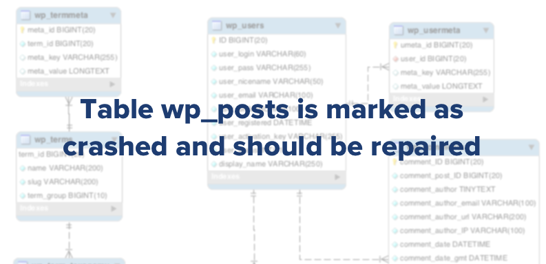 Repair Crashed Wordpress Database Tables Sql Phpmyadmin And Php Fix